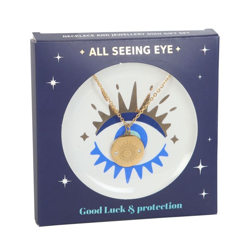 All Seeing Eye Necklace & Dish Gift Set – My Crystal